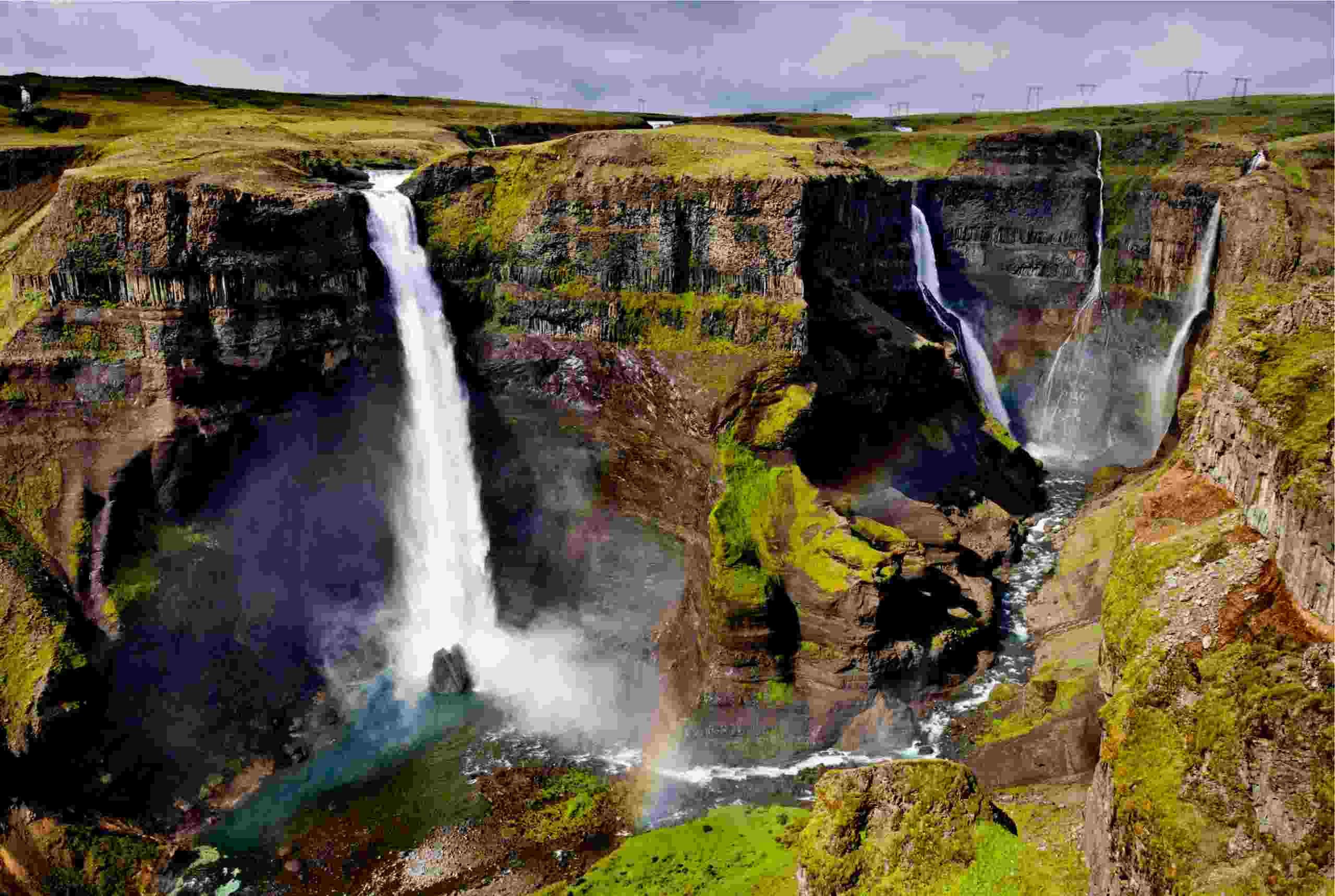 Háifoss Watefall One of the Highest Waterfalls in Iceland